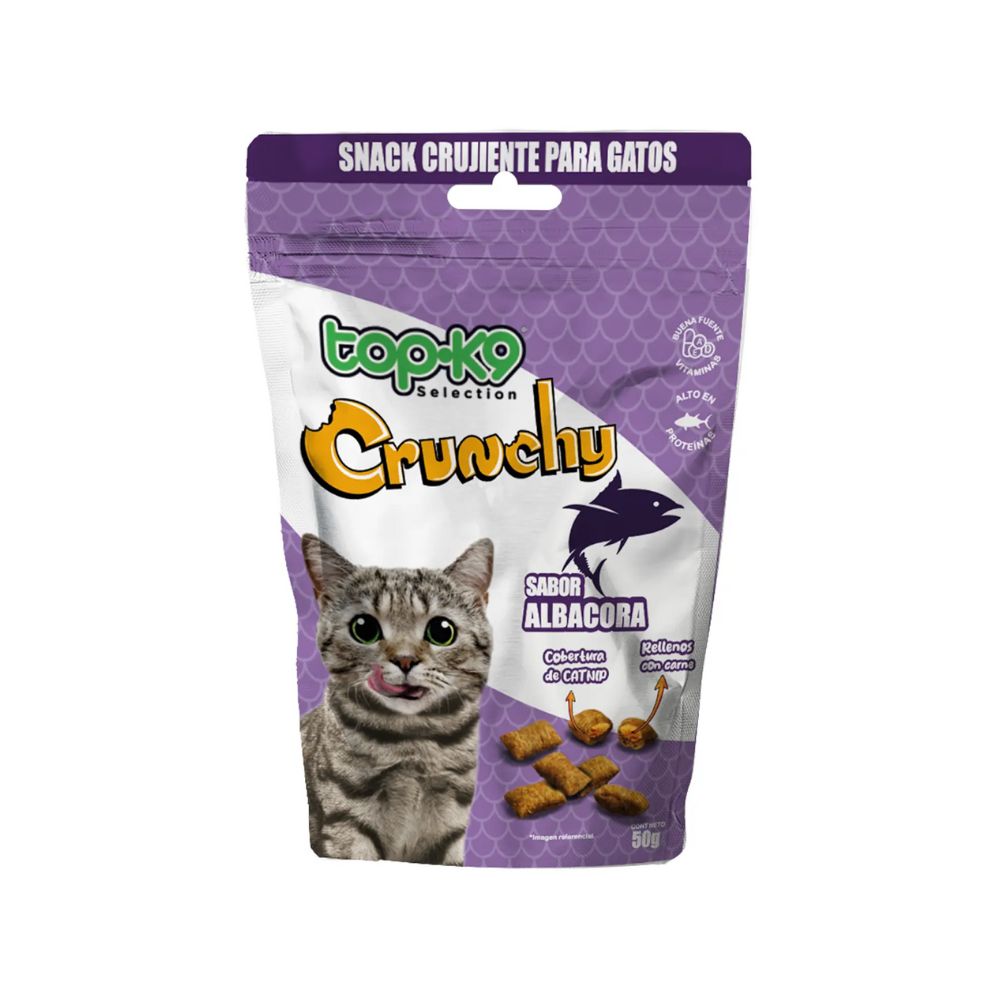 Snack Crunchy Catnip y Albacora 50g TopK9 – Tutto Pets Santiago